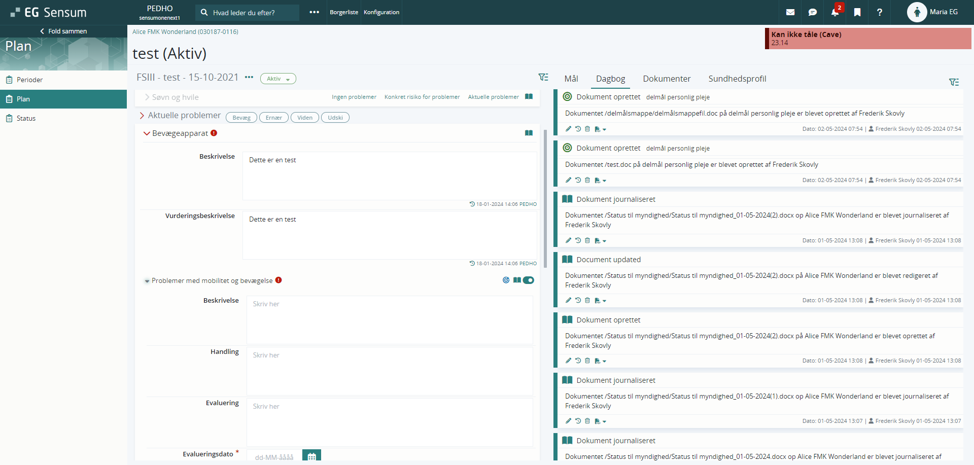 De 12 sundhedsfaglige hovedområder i Plan